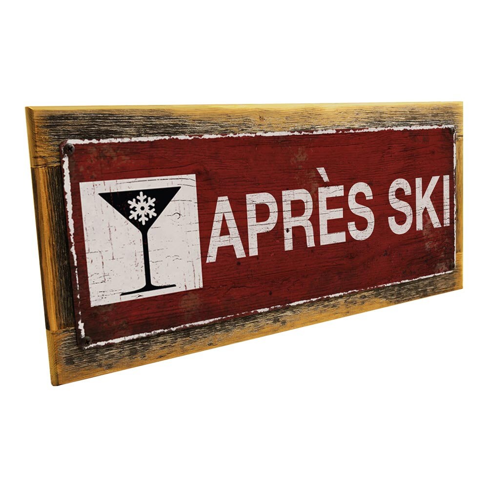 Apres Ski Metal Art Print for Decorating Vacation Cabin and - Etsy