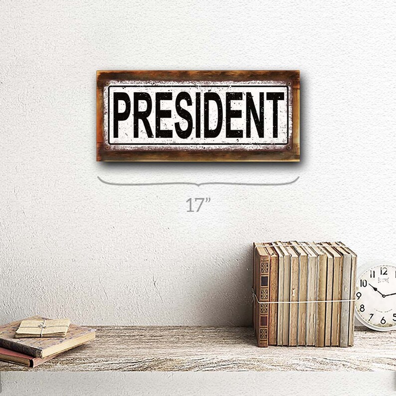 President Metal Sign Wall Decor for Home and Office - Etsy