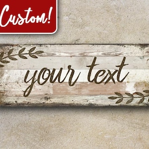 CUSTOM Rustic Wood Design on Metal Sign Wall Decor for Home - Etsy