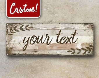 Wood and Metal Sign | Etsy