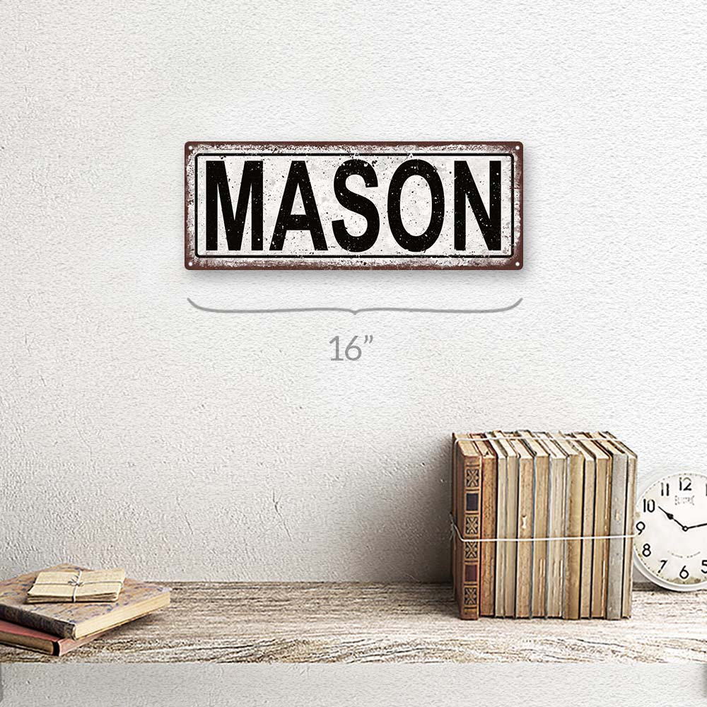 Mason Metal Sign Wall Decor for Kids Room or Nursery | Etsy
