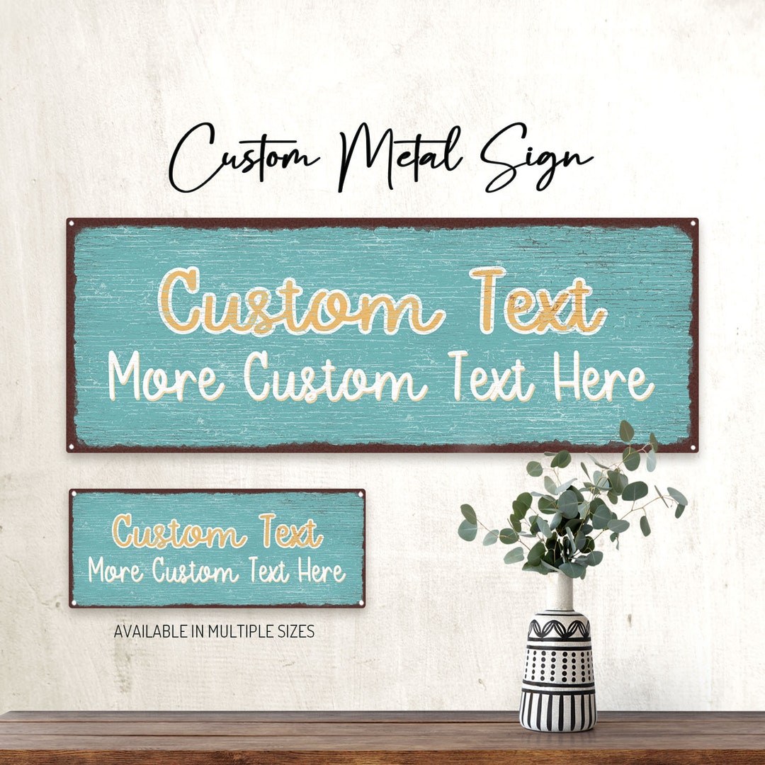 CUSTOM Rustic Metal Sign Wall Decor for Home Patio Porch - Etsy