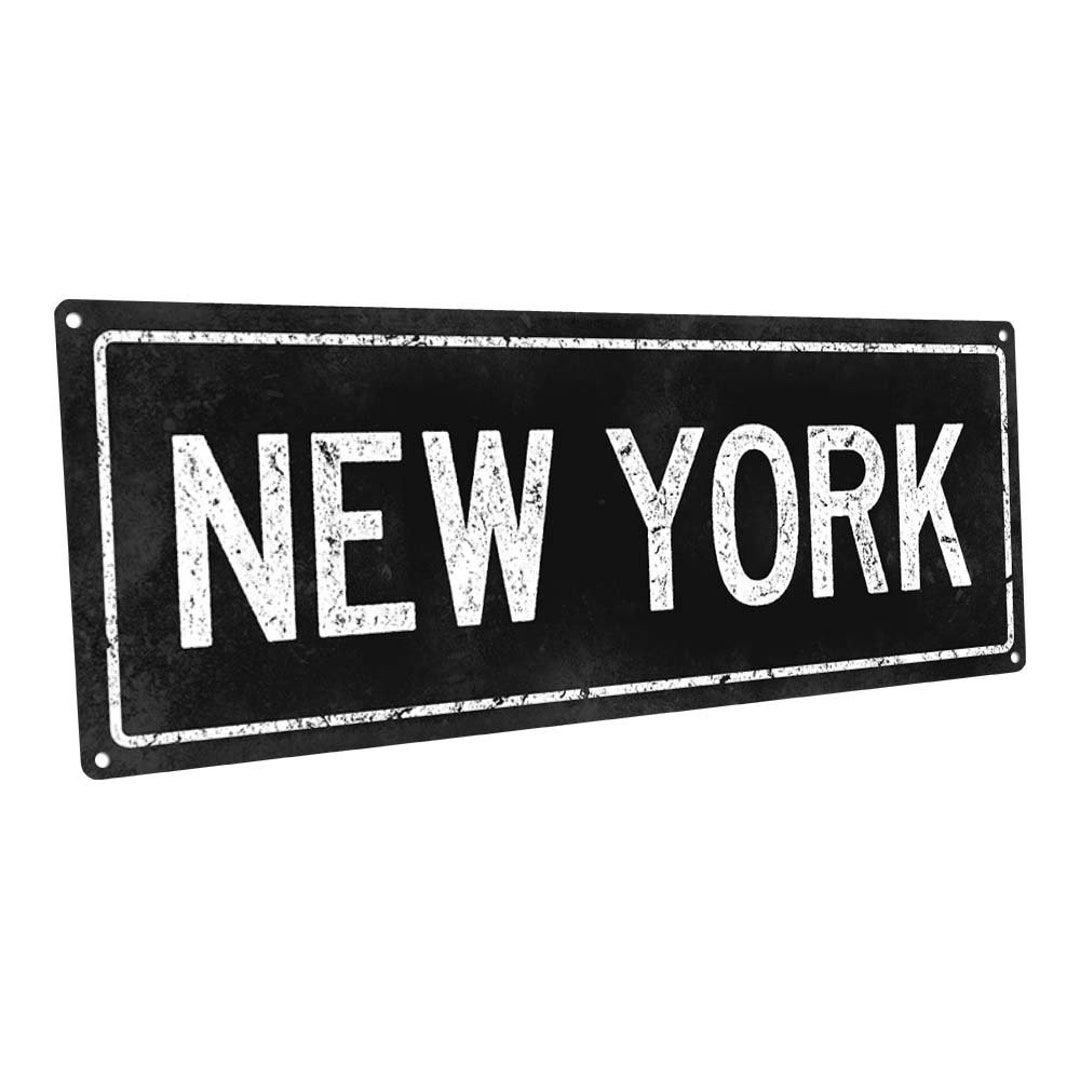 Black New York Metal Sign Wall Decor for Mancave, Den, and Game Room - Etsy