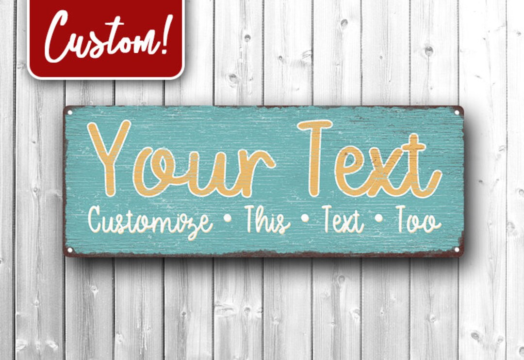 CUSTOM Rustic Metal Sign Wall Decor for Home Patio Porch - Etsy