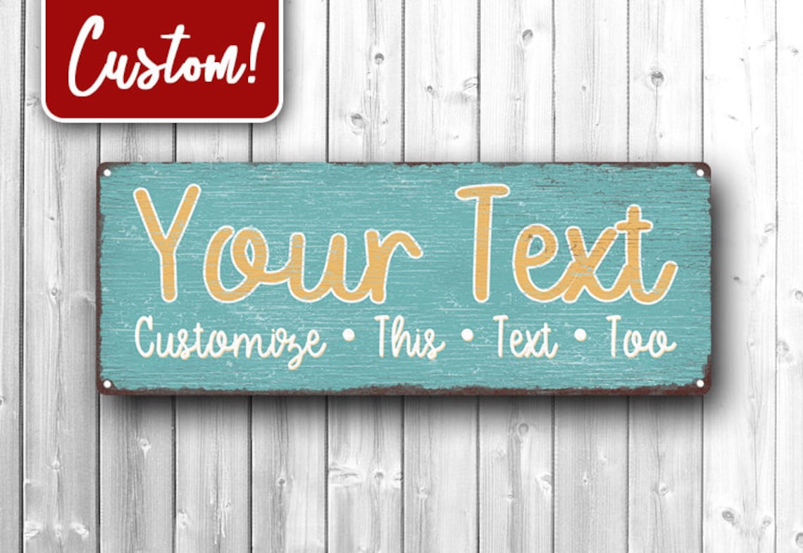 CUSTOM Rustic Metal Sign Wall Decor for Home Patio Porch - Etsy