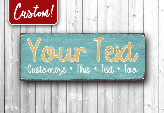 CUSTOM Rustic Metal Sign Wall Decor for Home Patio Porch | Etsy