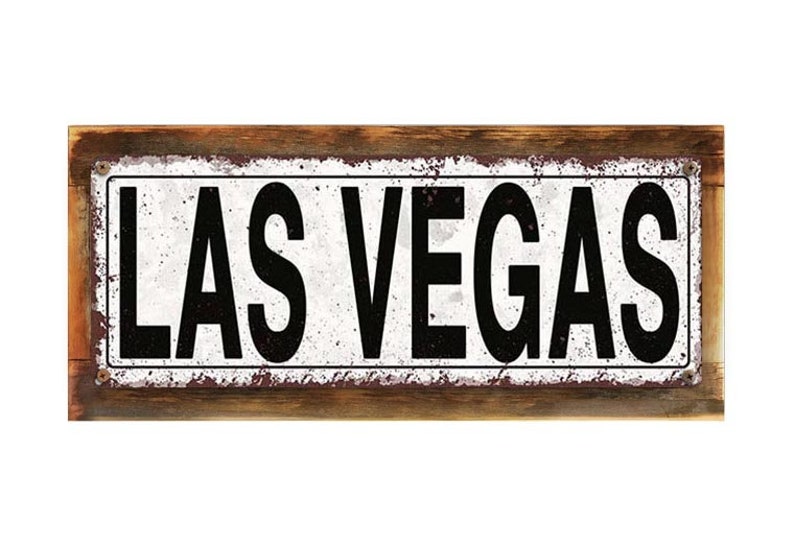 Las Vegas Metal Street Sign Rustic Vintage - Etsy