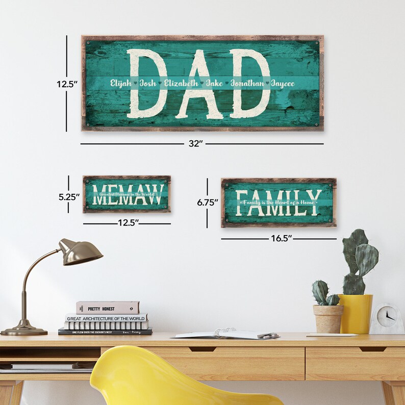 CUSTOM Turquoise Rustic Wood Design on Metal Sign; Wall Decor for Home ...