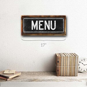 Black Menu Metal Sign; Wall Decor for Kitchen and Dining Room - Etsy