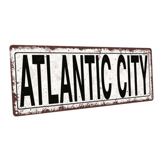 Atlantic City Metal Sign Wall Decor for Home and Office - Etsy