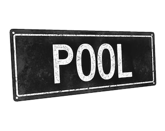 Pool Metal Sign Wall Decor for Porch Patio or Deck | Etsy