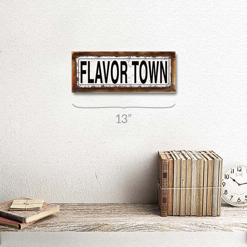 Flavor Town Metal Sign Wall Decor for Kitchen and Dining Room | Etsy