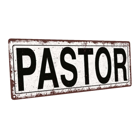 Pastor Metal Sign Wall Decor for Home and Office | Etsy