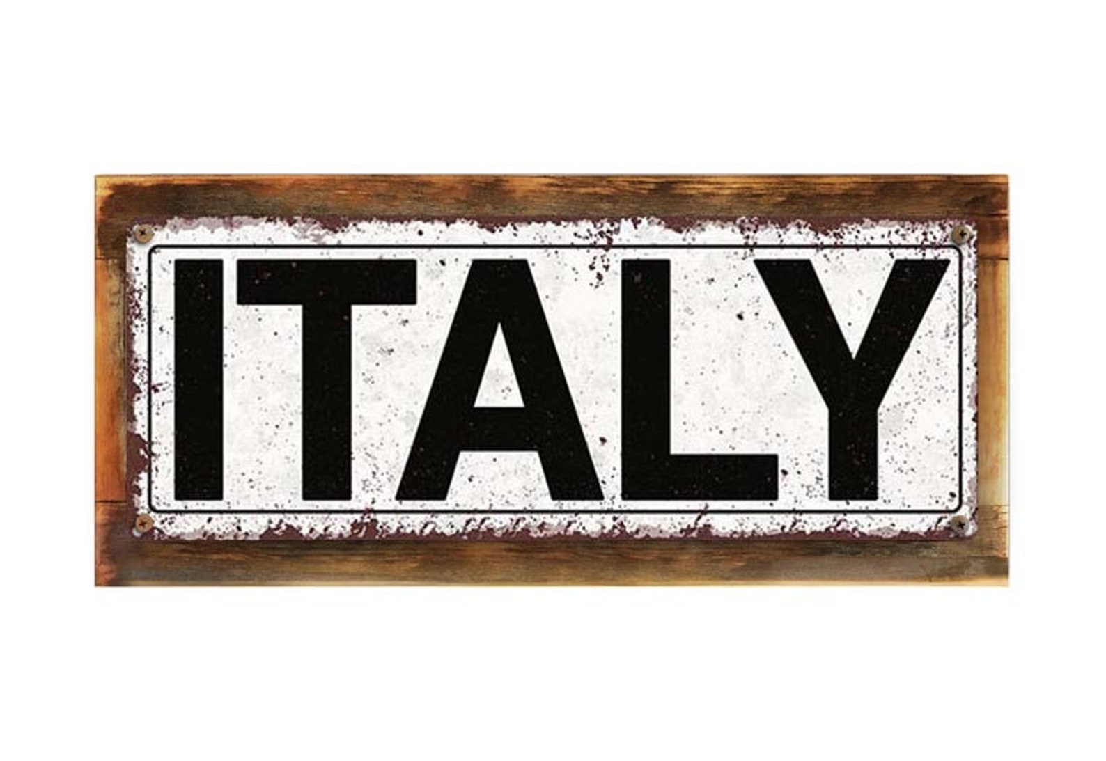 Italy Metal Street Sign Rustic Vintage - Etsy