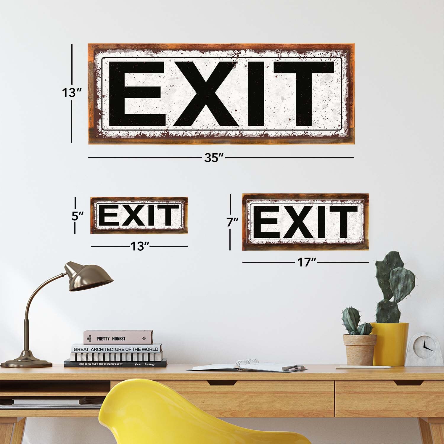 Exit Metal Street Sign Rustic Vintage | Etsy