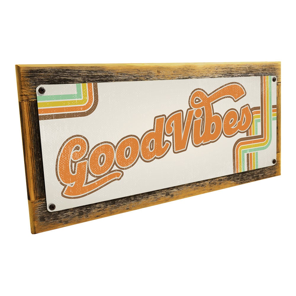 Good Vibes Retro Metal Sign Wall Decor for Home and Office - Etsy