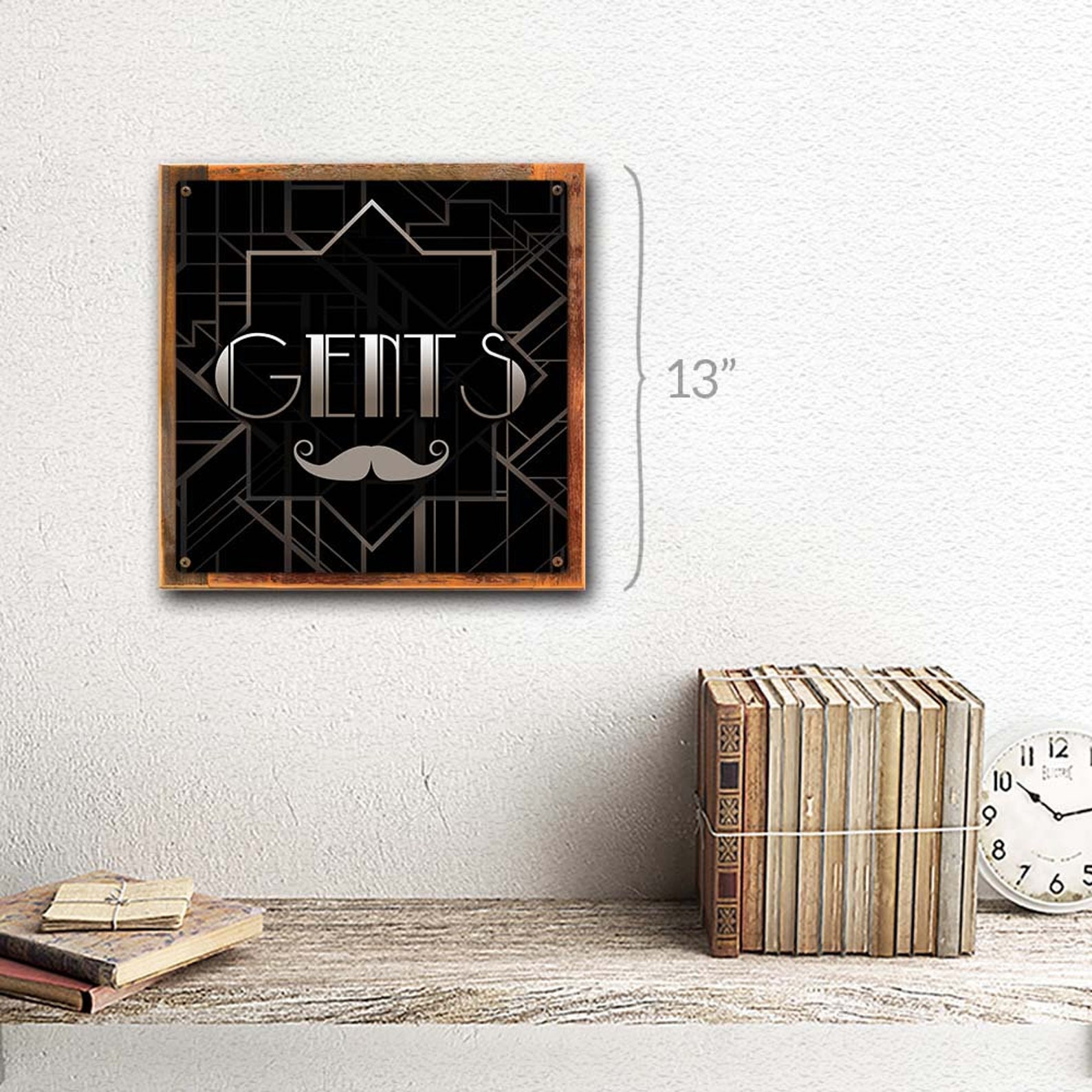 Gents Art Deco Style Metal Sign for Home, Restroom, Bathroom, Laundry ...