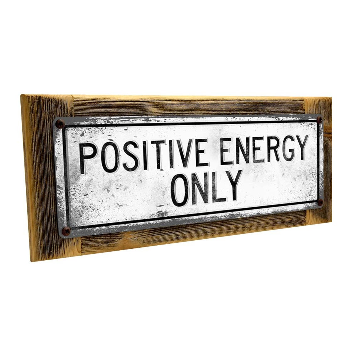 Retro Positive Energy Only Metal Sign; Wall Decor for Studio and Office ...