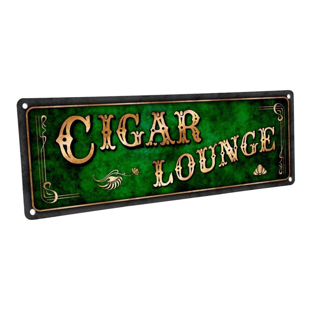 Green Cigar Lounge Metal Sign; Wall Decor for Home and Office - Etsy