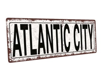 Custom Atlantic City Boardwalk Sign Rustic Hand Made Vintage Wooden ...