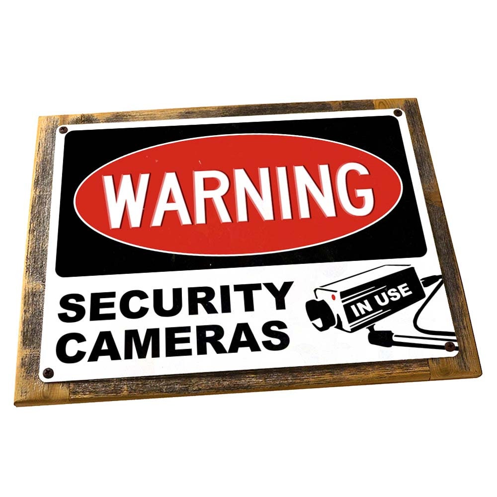 Warning Security Cameras in Use Metal Sign Wall Decor for | Etsy