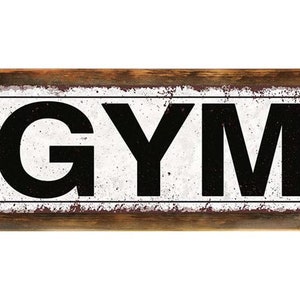 Gym Metal Street Sign, Rustic, Vintage - Etsy