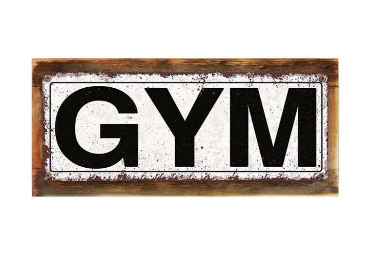 Gym Metal Street Sign Rustic Vintage | Etsy