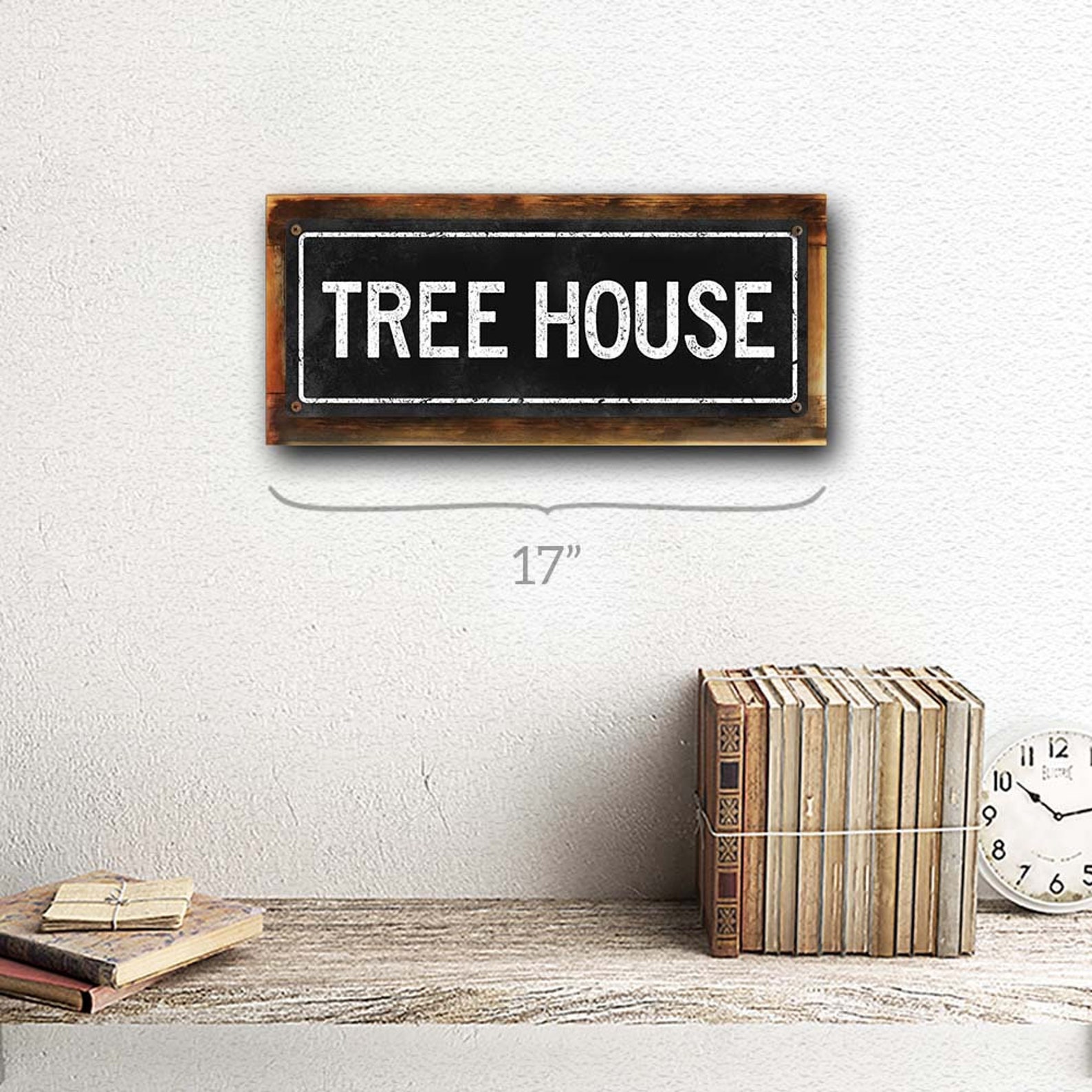 Black Tree House Metal Sign Wall Decor for Porch Patio and - Etsy
