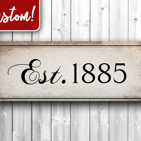 Established Sign - Etsy