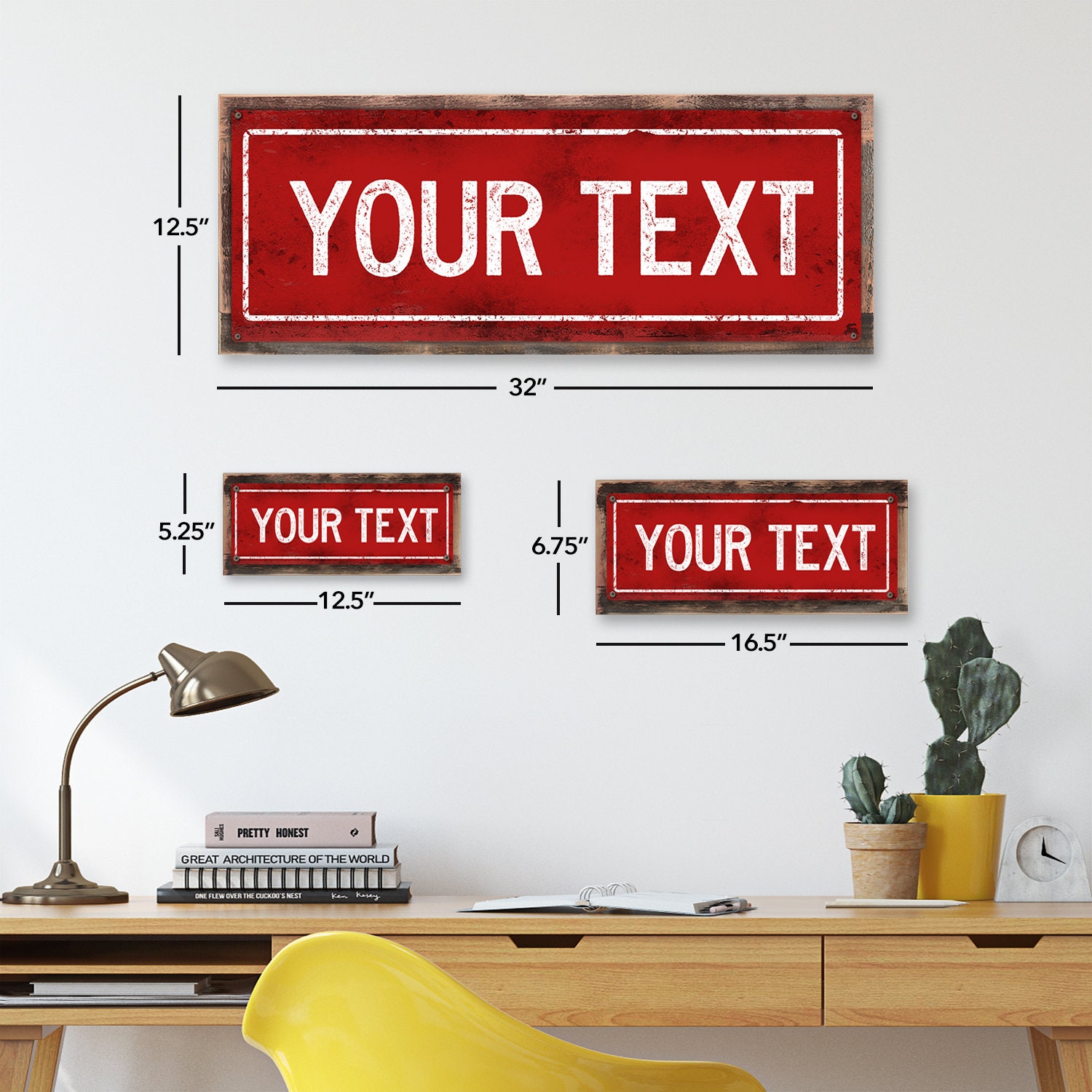 CUSTOM Red and White Metal Street Sign Vintage Retro - Etsy