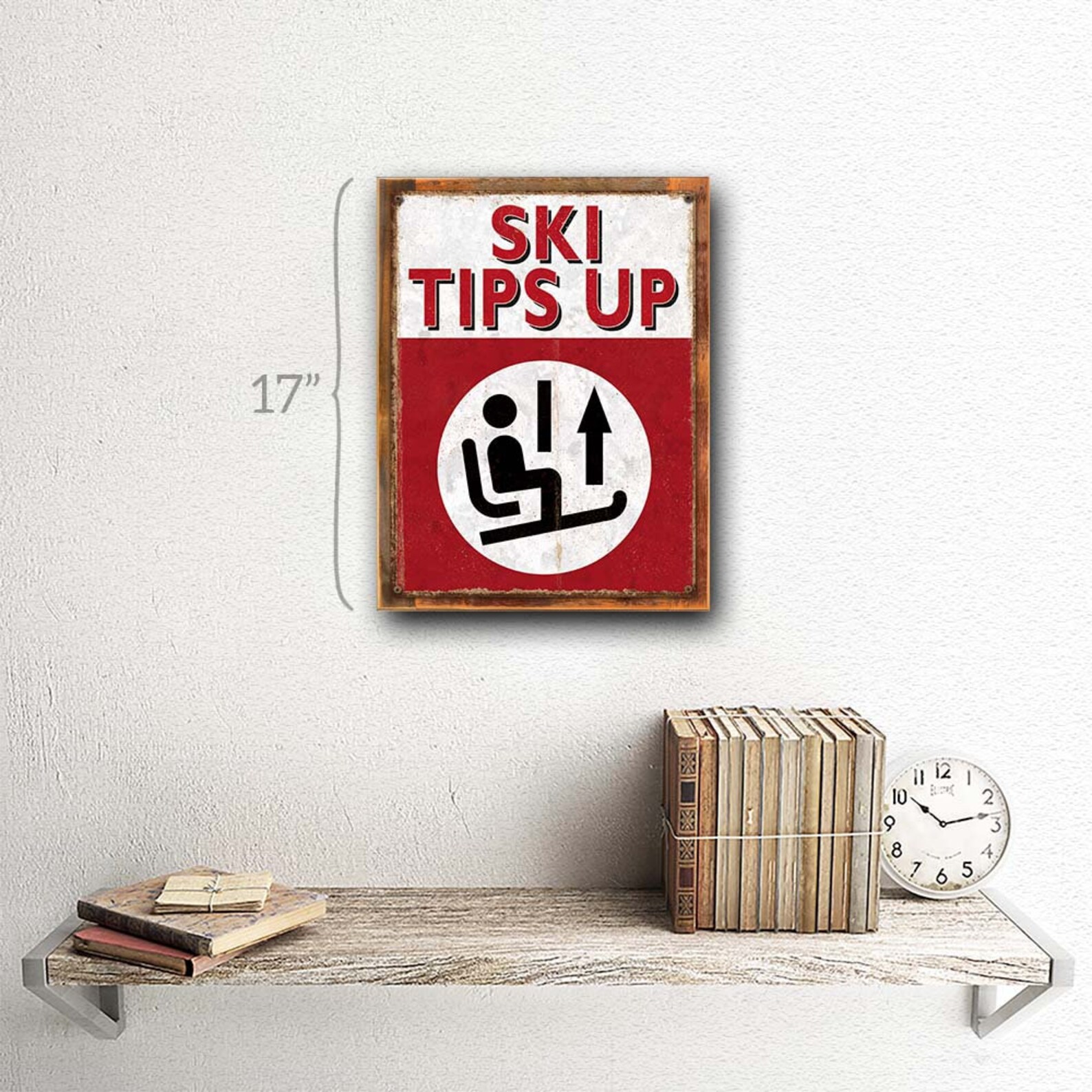 Ski Tips up Metal Art Print for Decorating Vacation, Cabin, and ...