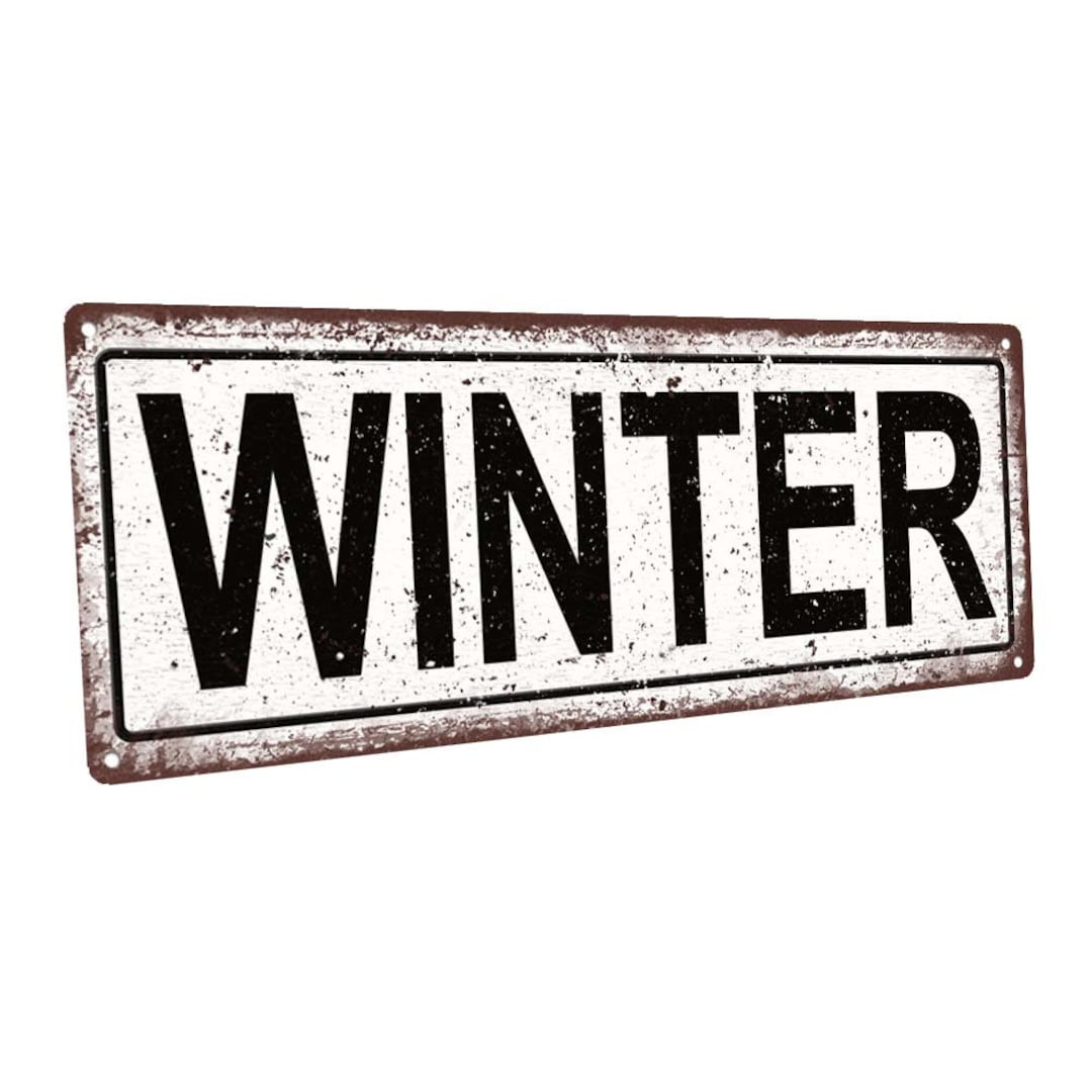 Winter Metal Sign; Wall Decor for Seasonal Ocassions - Etsy