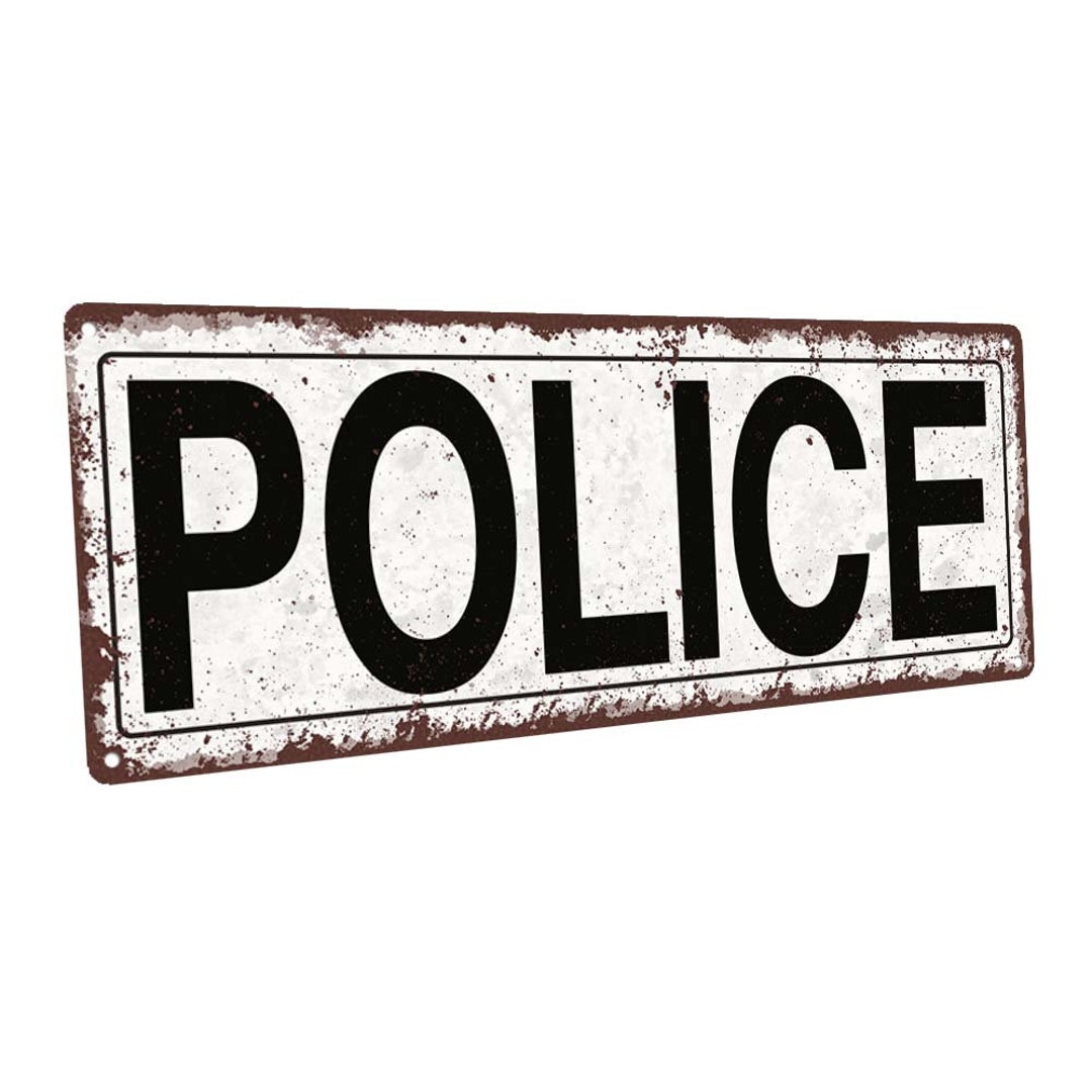 Police Metal Sign; Wall Decor for Home and Office - Etsy