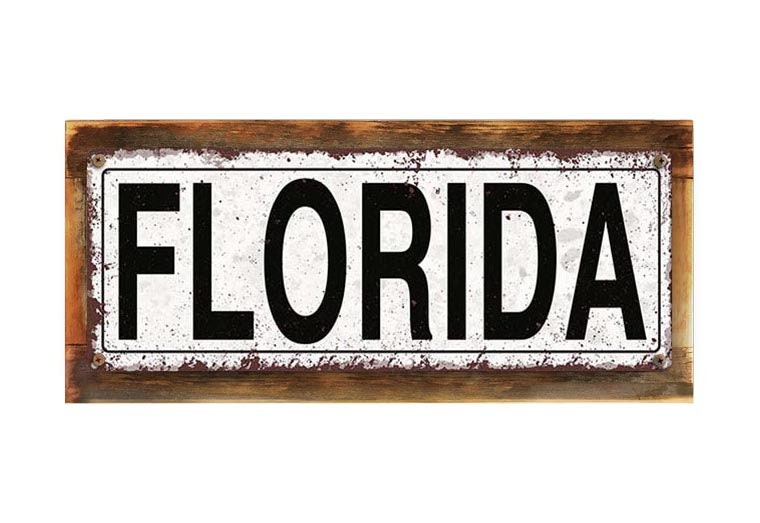 Florida Metal Street Sign, Rustic, Vintage - Etsy