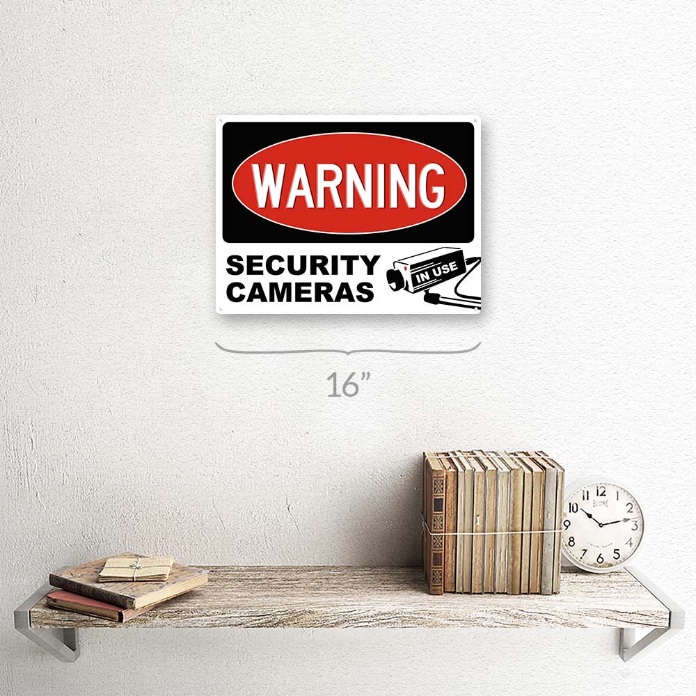 Warning Security Cameras in Use Metal Sign Wall Decor for | Etsy