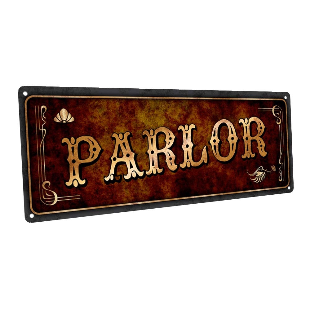 Parlor Metal Sign Wall Decor for Home and Office | Etsy