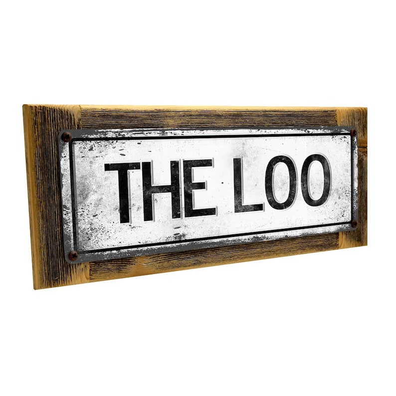 Retro the Loo Metal Sign; Wall Decor for Bath and Laundry - Etsy