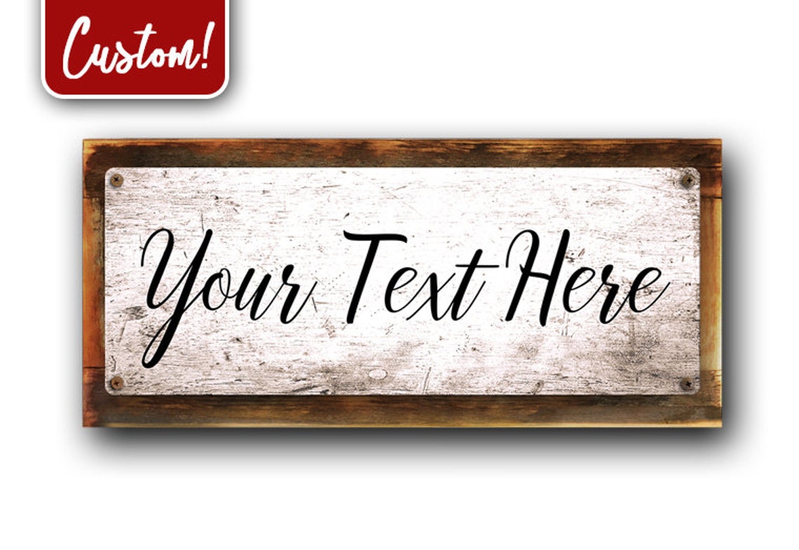 Custom Elegante letrero de metal Decoración de pared para el - Etsy México