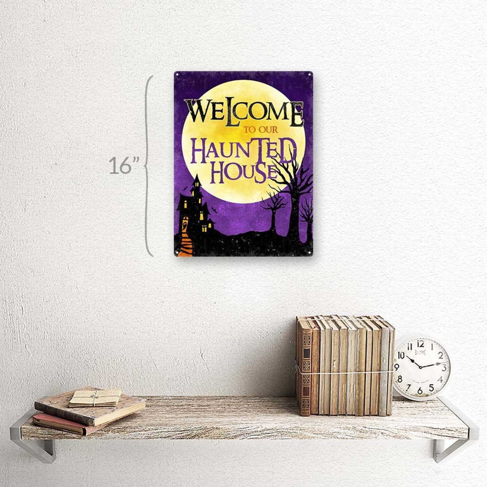 Welcome to Our Haunted House Metal Sign Wall Decor for Home | Etsy