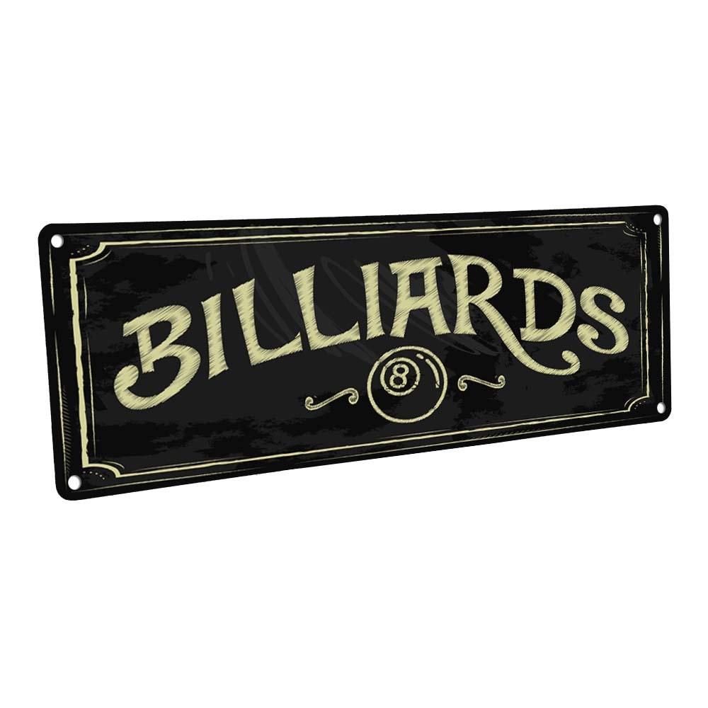 Billiards Metal Sign; Wall Decor for Mancave, Den, or Gameroom - Etsy