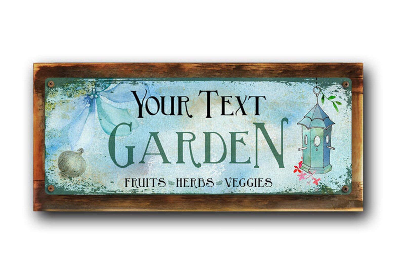 CUSTOM Garden Metal Sign Vintage Retro Personalized Gift - Etsy