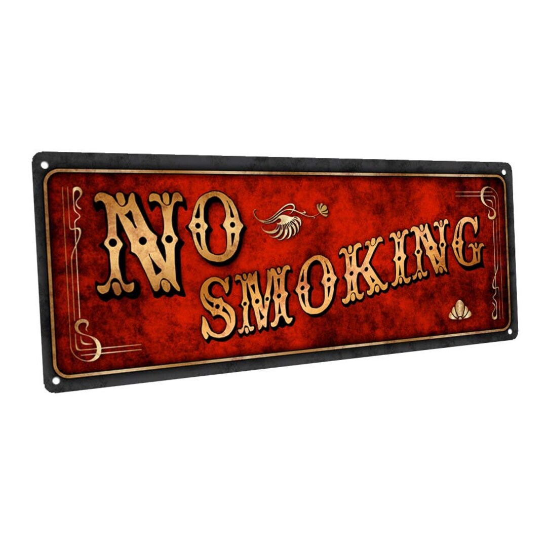 No Smoking Metal Sign; Wall Decor for Home and Office - Etsy
