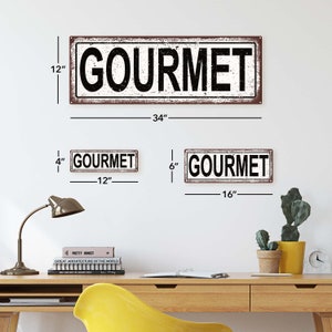 Gourmet Metal Sign; Wall Decor for Kitchen and Dining Room - Etsy
