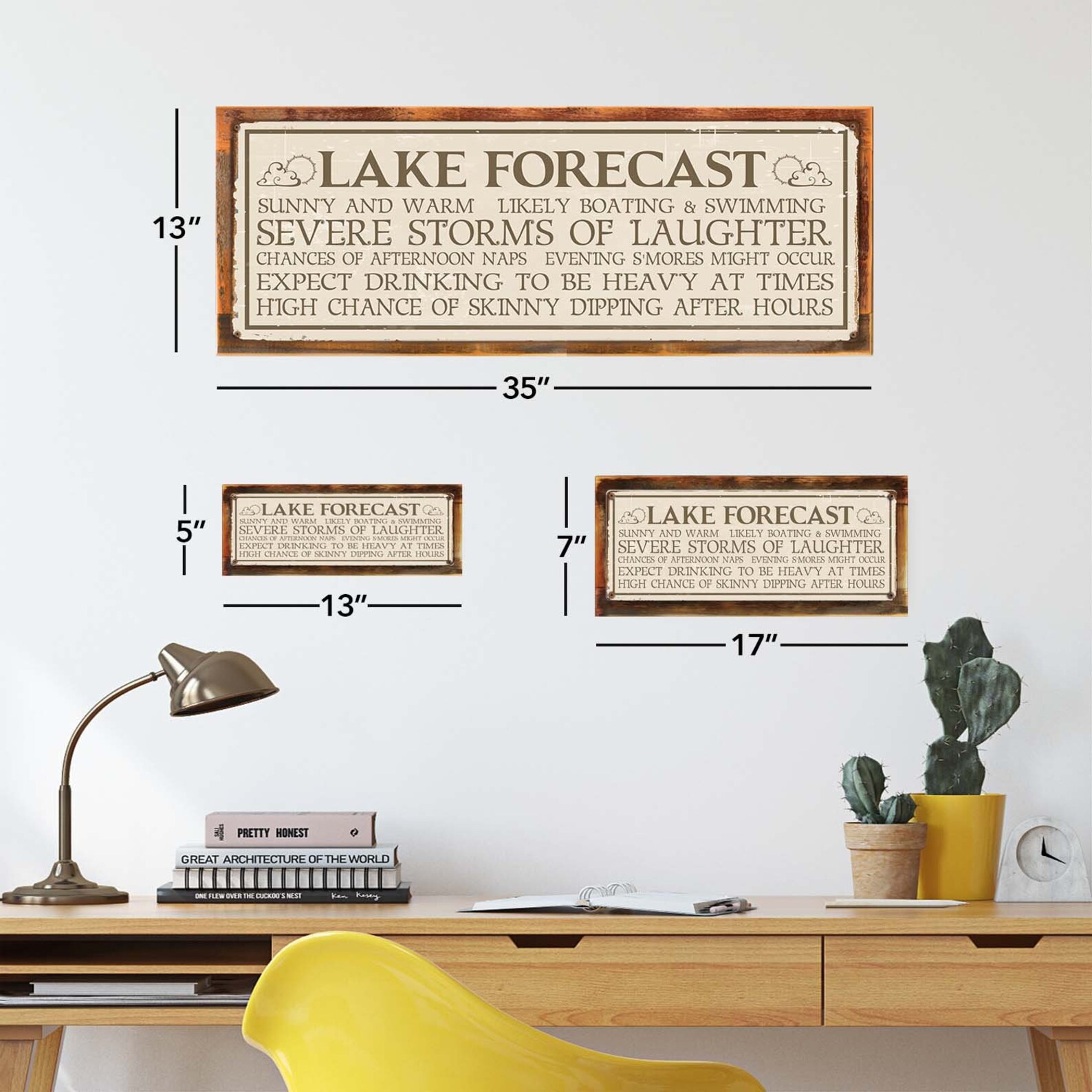 Lake Forecast Metal Sign Wall Decor for Vacation Home | Etsy