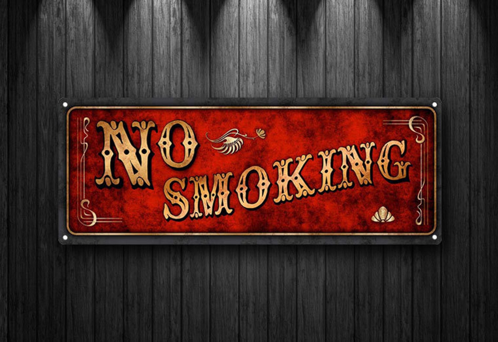 No Smoking Metal Sign Mancave Vintage Retro Art Décor Bar | Etsy