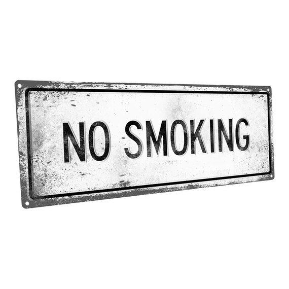 Retro No Smoking Metal Sign Wall Decor for Studio and Office | Etsy