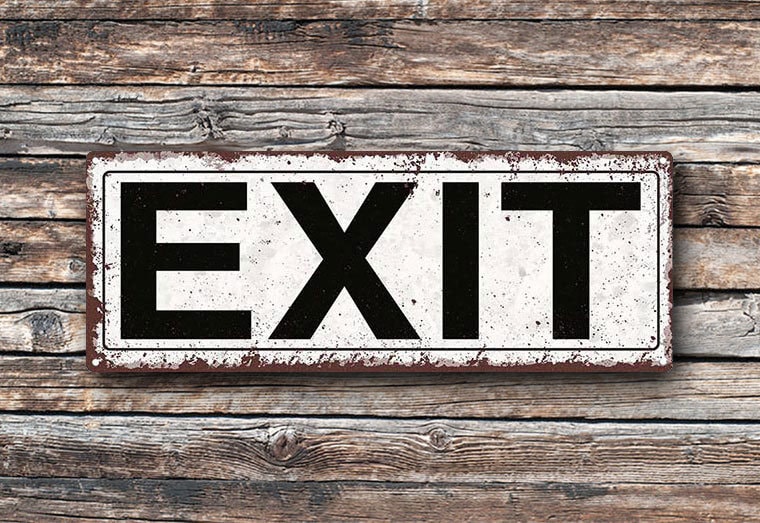 Exit Metal Street Sign Rustic Vintage | Etsy