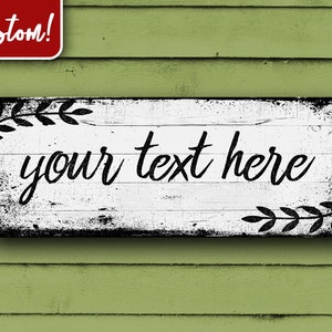 CUSTOM Rustic Wood Design on Metal Sign Wall Decor for Home - Etsy