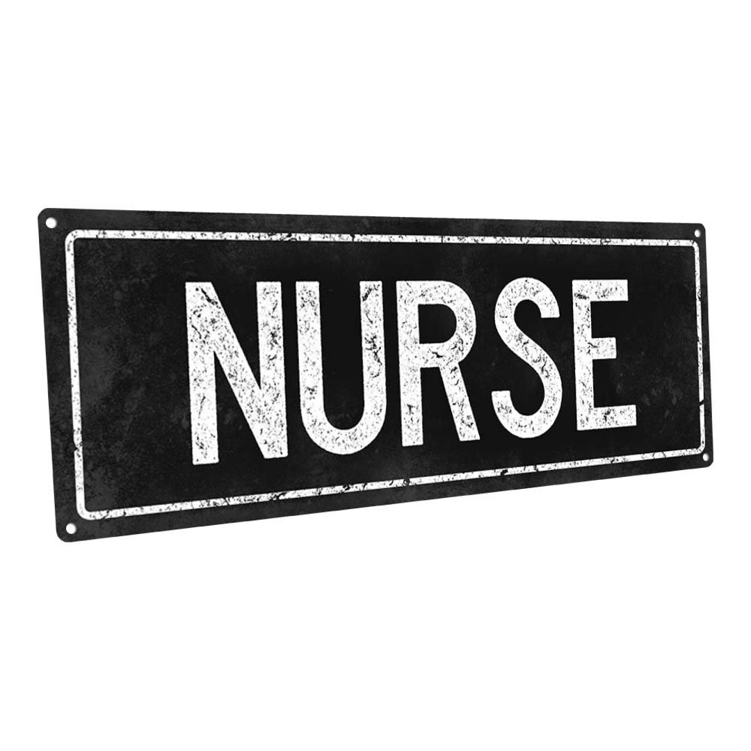 Black Nurse Metal Sign; Wall Decor for Studio and Office - Etsy
