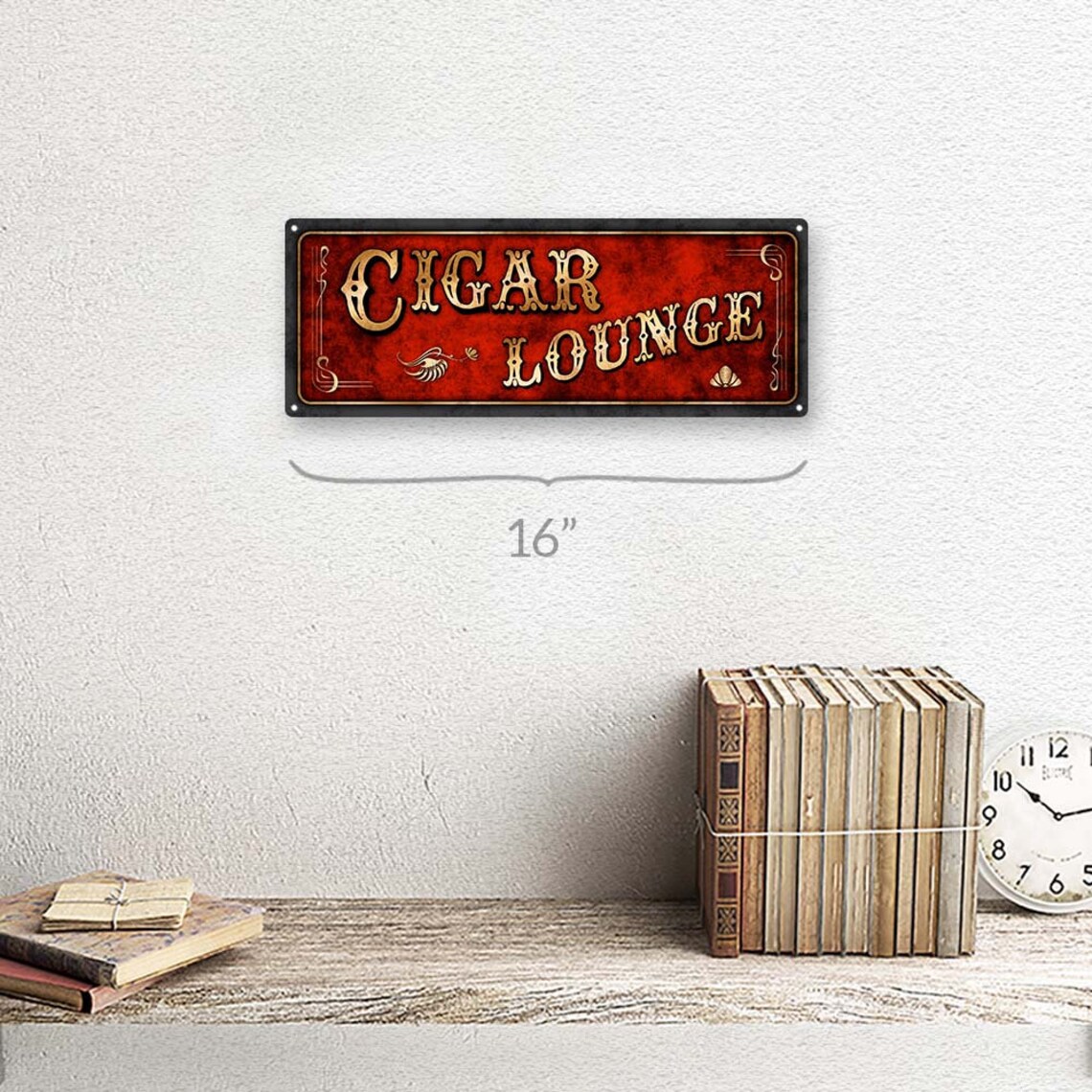 Red Cigar Lounge Metal Sign Wall Decor for Home and Office | Etsy